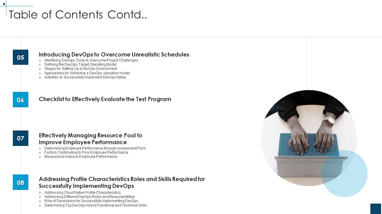 Devops Principles For Hybrid Cloud It Table Of Contents Contd Tips Mockup Pdf