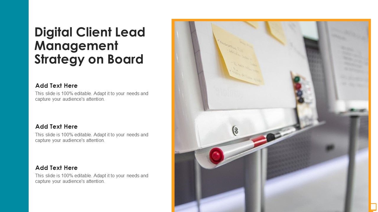 Digital Client Lead Management Strategy On Board Ppt Clipart