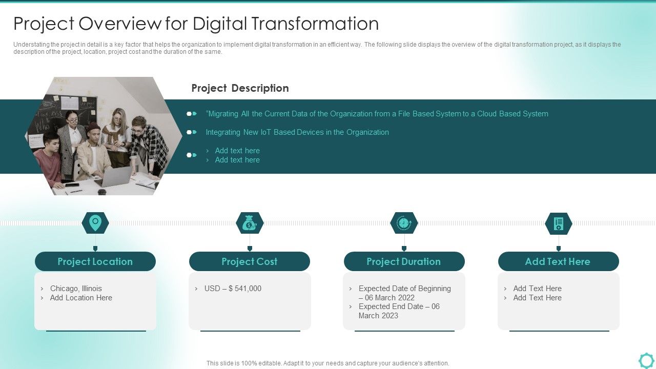 Digitalization Of Transportation Enterprise Project Overview For Digital Transformation Template Pdf