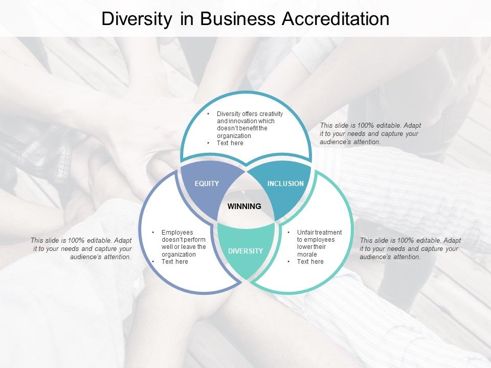 Diversity In Business Accreditation Ppt Powerpoint Presentation Pictures Graphic Tips