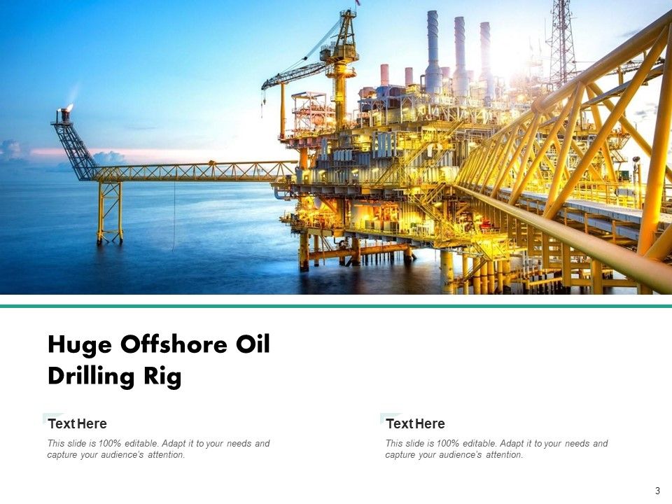 Drilling Rig Evening View Oil Rig Ppt Powerpoint Presentation Complete Deck