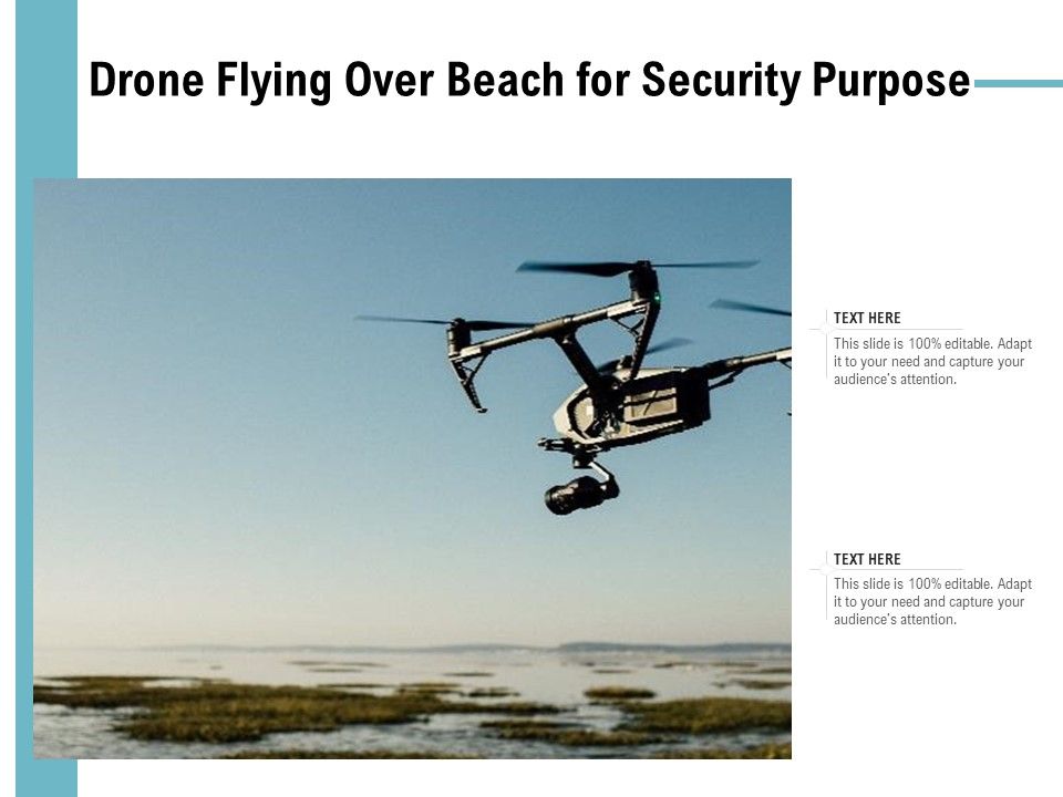 Drone Flying Over Beach For Security Purpose Ppt PowerPoint ...