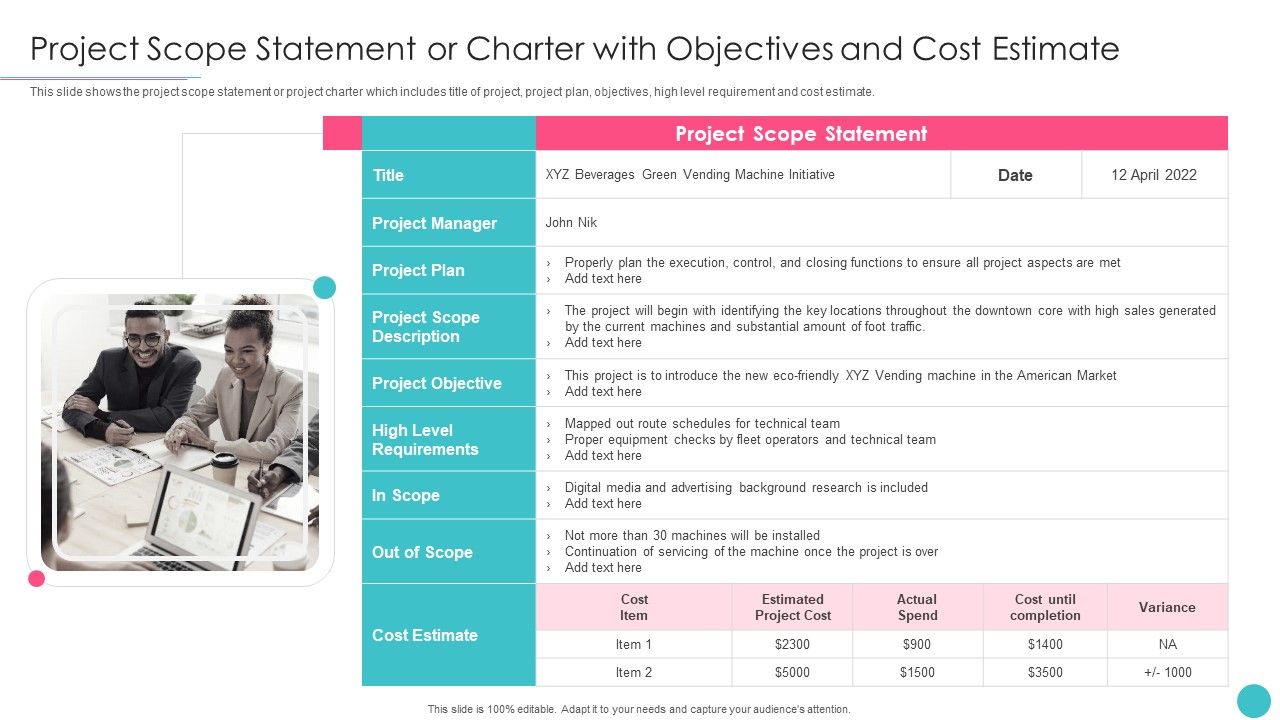 Effective Project Management With Key Milestones Project Scope Statement Sample Pdf