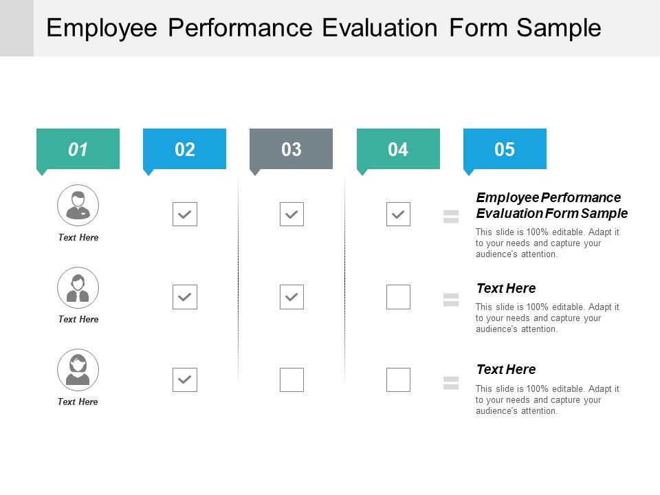 Employee Performance Evaluation Form Sample Ppt PowerPoint Presentation Portfolio Example Cpb