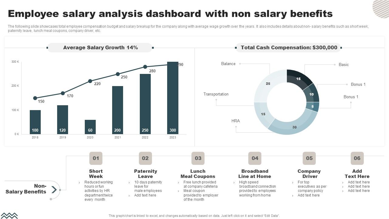 Employee Salary Analysis Dashboard With Non Salary Benefits Themes PDF