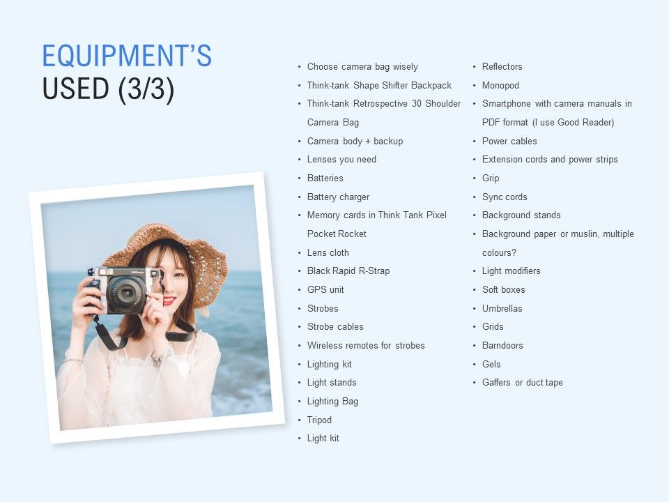Equipments Used Business Ppt PowerPoint Presentation Summary Objects