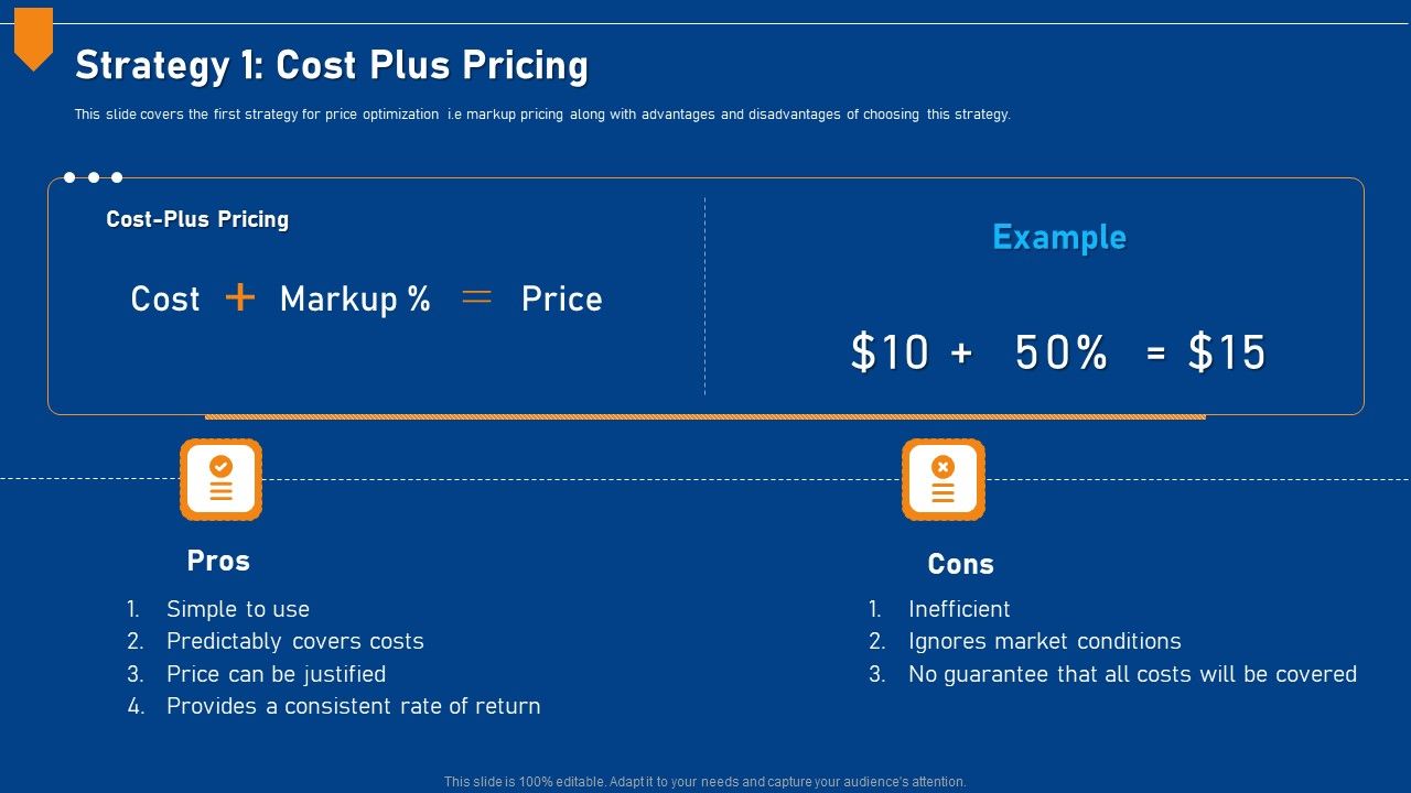 Evaluating Price Efficiency In Organization Strategy 1 Cost Plus ...