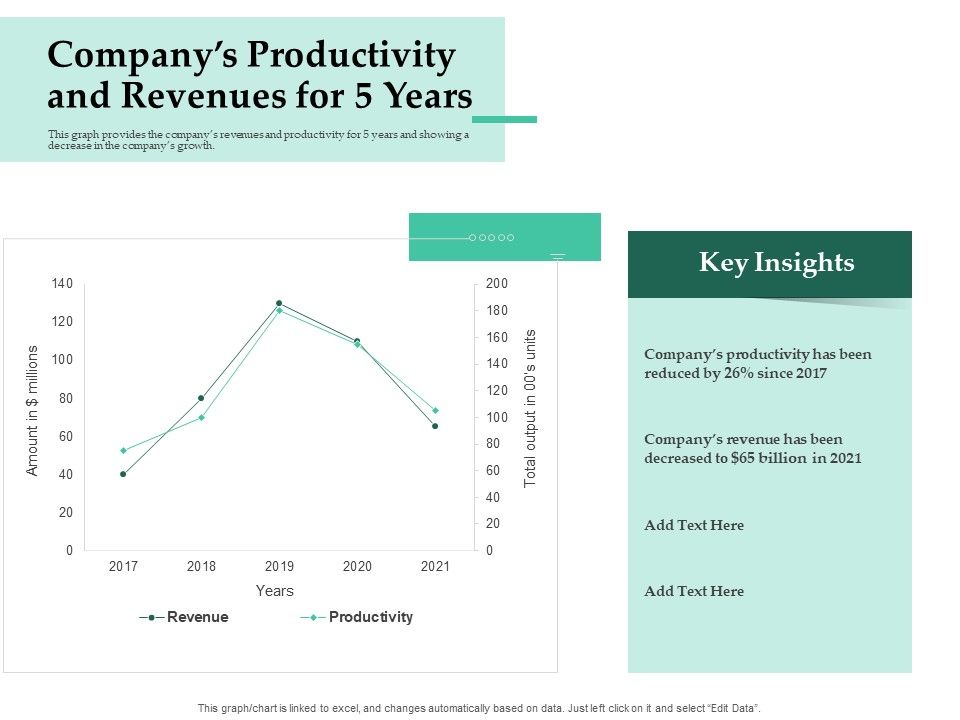 Firm Project Prioritization And Selection Companys Productivity And Revenues For 5 Years