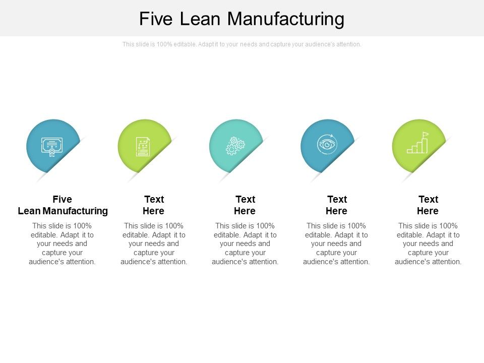 Five Lean Manufacturing Ppt PowerPoint Presentation Pictures Tips Cpb