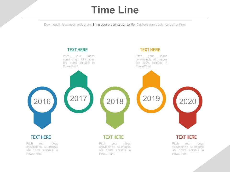 Five Sequential Year Tags Timeline Diagram Powerpoint Slides Five Sequential Year Tags Timeline Diagram Powerpoint Slides