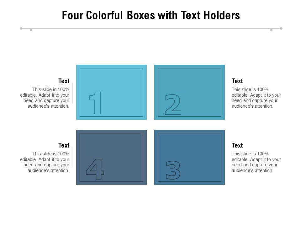 Four Colorful Boxes With Text Holders Ppt PowerPoint Presentation Professional Elements PDF