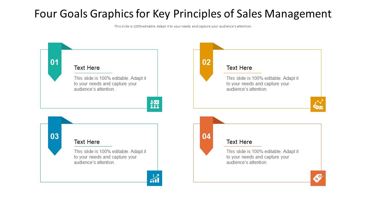 Four Goals Graphics For Key Principles Of Sales Management Ppt ...