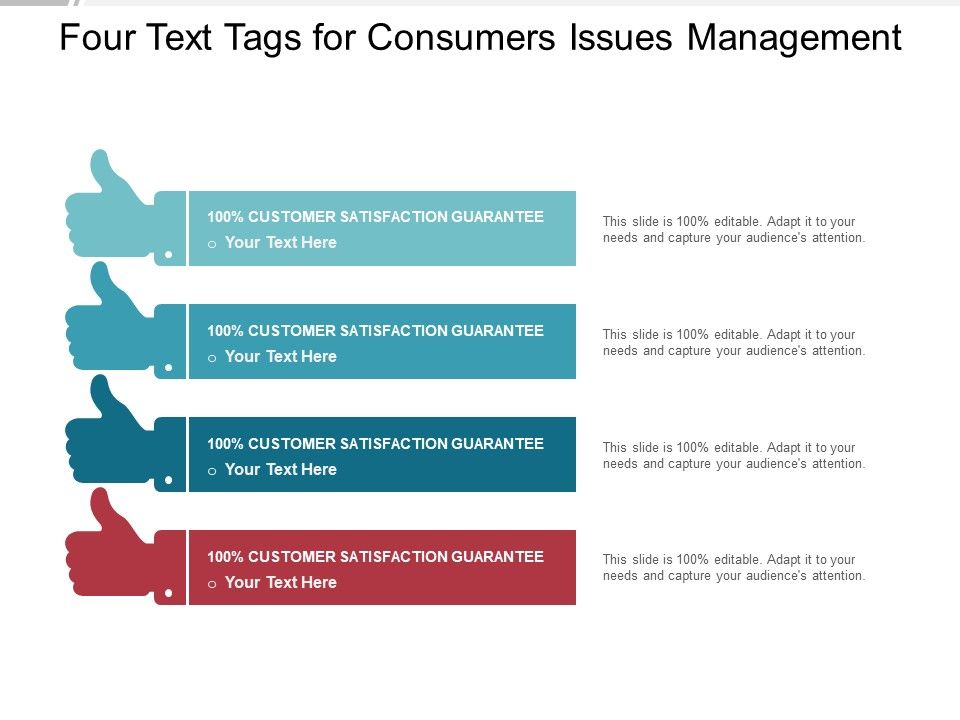 Four Text Tags For Consumers Issues Management Ppt PowerPoint ... Four Text Tags For Consumers Issues Management Ppt PowerPoint ...