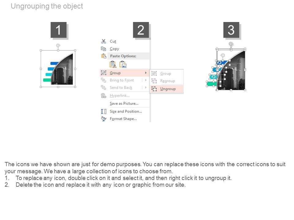 Four Text Tags With Corporate Building Powerpoint Slides