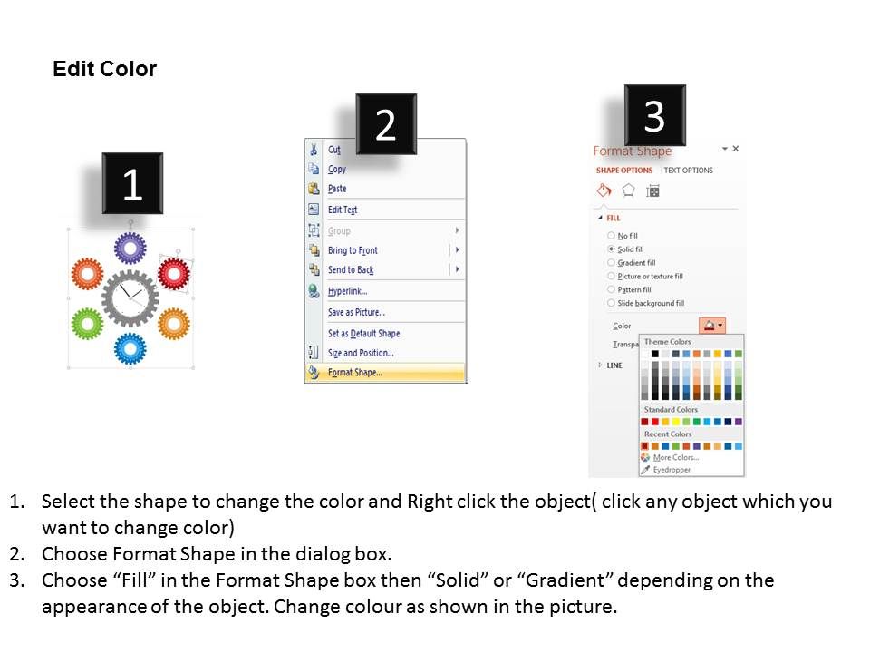Gears Around Clock For Competitive Strategy Powerpoint Template