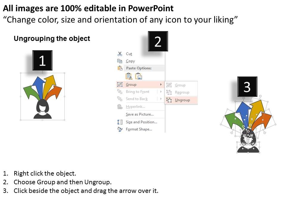 Girl With Arrows On Mind For Learning Powerpoint Templates