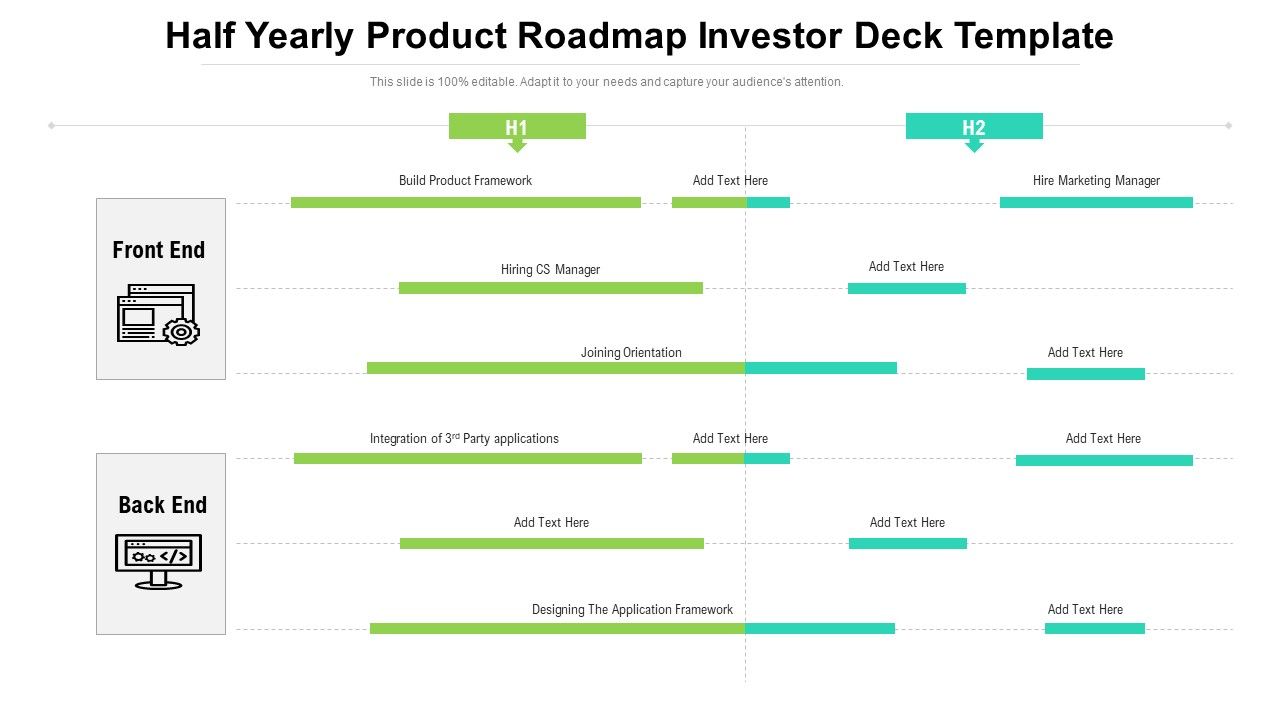 Half Yearly Product Roadmap Investor Deck Template Guidelines