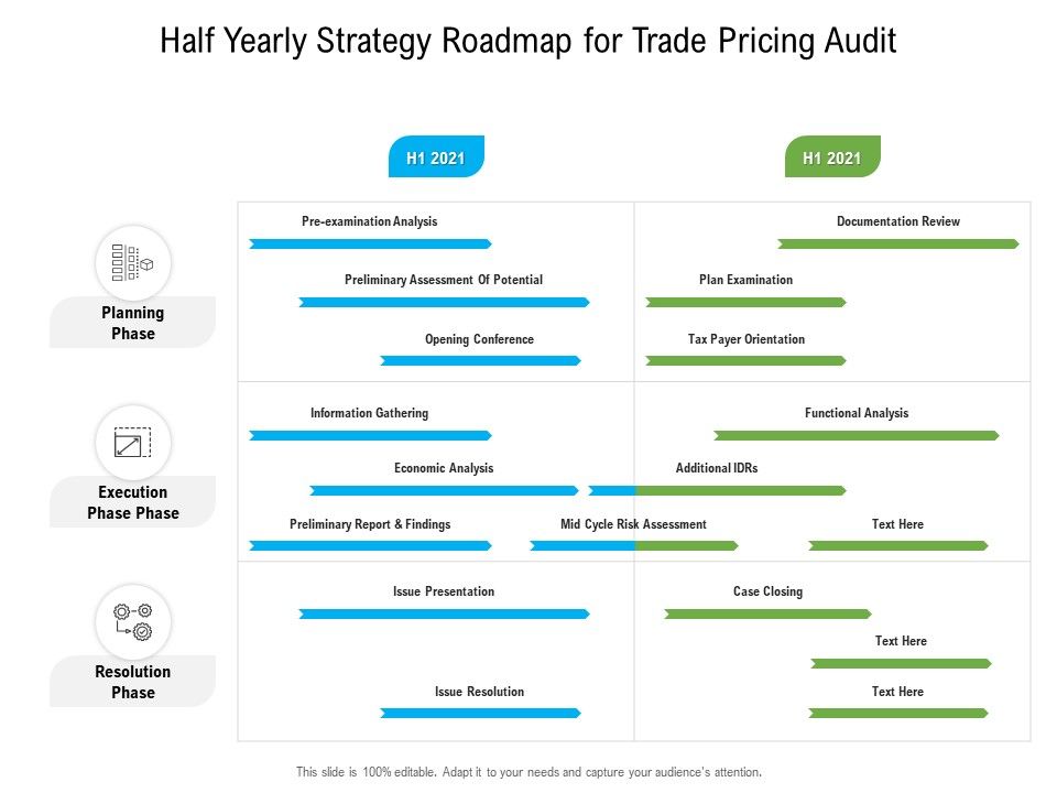 Half Yearly Strategy Roadmap For Trade Pricing Audit Demonstration Half Yearly Strategy Roadmap For Trade Pricing Audit Demonstration
