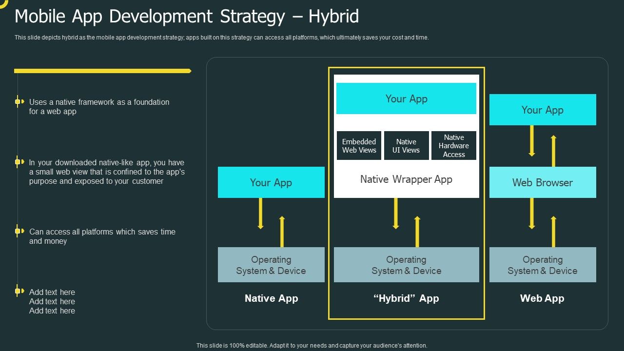 IOS Application Development Mobile App Development Strategy Hybrid Demonstration PDF