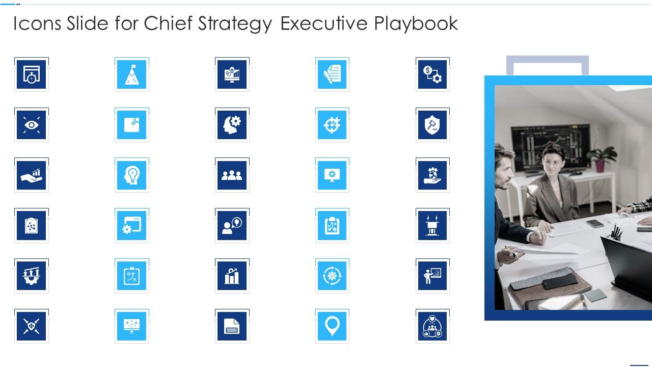 Icons Slide For Chief Strategy Executive Playbook Summary PDF Icons Slide For Chief Strategy Executive Playbook Summary PDF