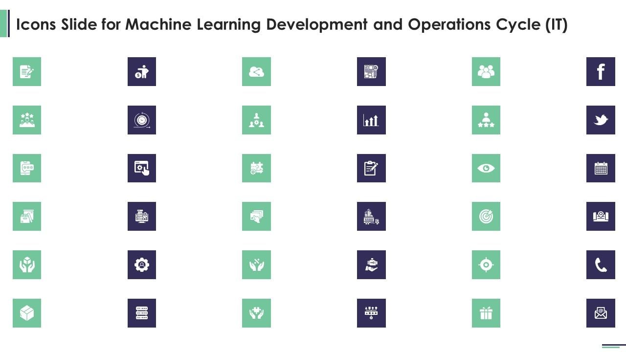 Icons Slide For Machine Learning Development And Operations Cycle IT ... Icons Slide For Machine Learning Development And Operations Cycle IT ...