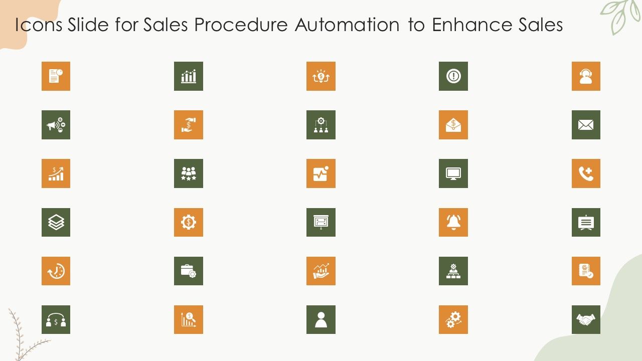 Icons Slide For Sales Procedure Automation To Enhance Sales Elements PDF Icons Slide For Sales Procedure Automation To Enhance Sales Elements PDF