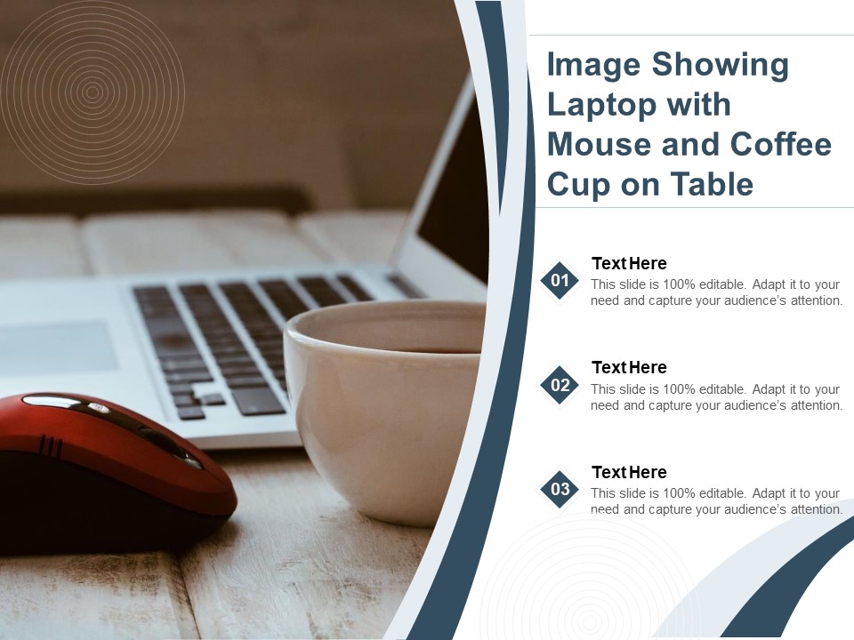 Image Showing Laptop With Mouse And Coffee Cup On Table Ppt PowerPoint ...