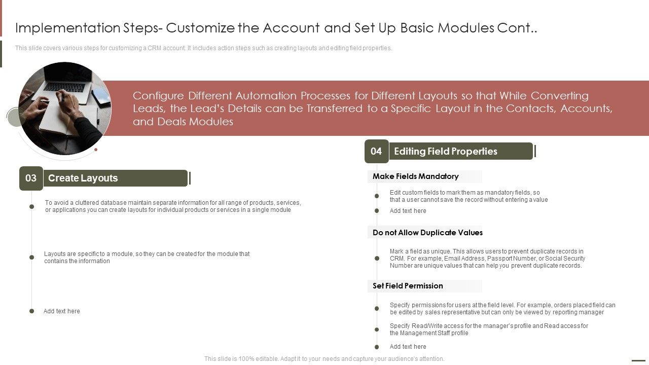 Implementation Steps Customize The Account And Set Up Basic Modules ...