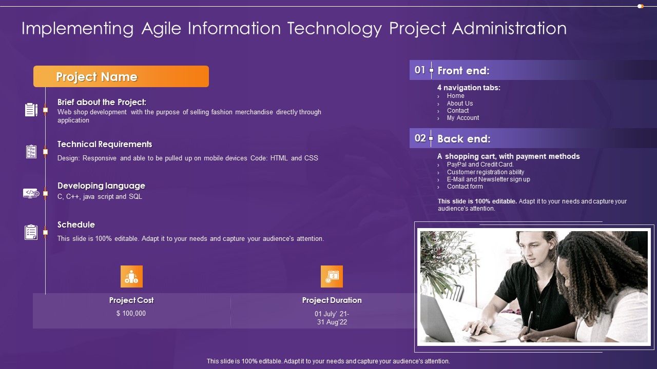 Implementing Agile Information Technology Project Administration Ppt