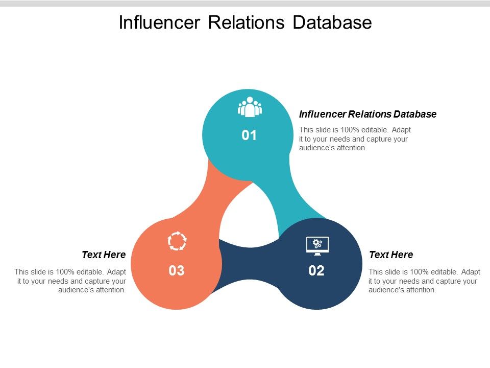 Influencer Relations Database Ppt PowerPoint Presentation Visual Aids Styles Cpb