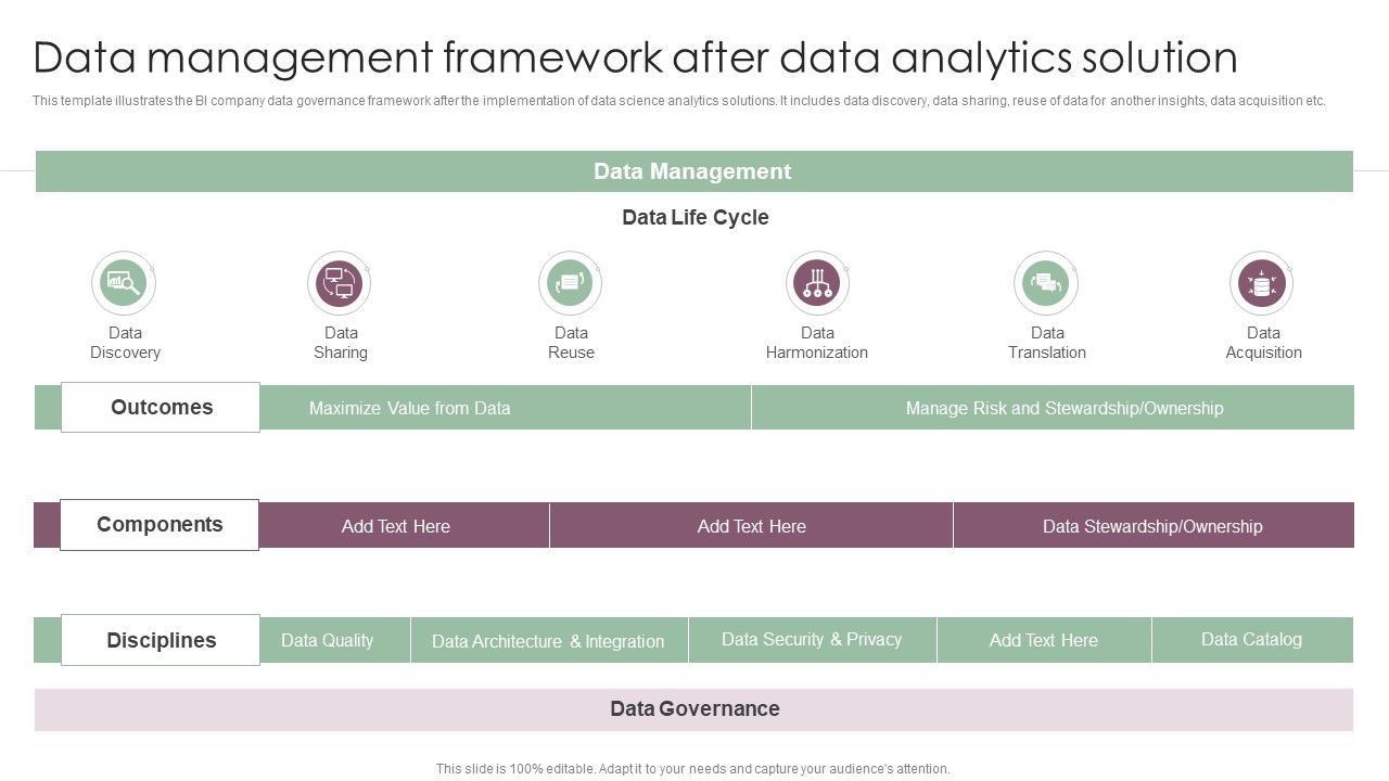 Information Analysis And BI Playbook Data Management Framework After Data Analytics Solution ...