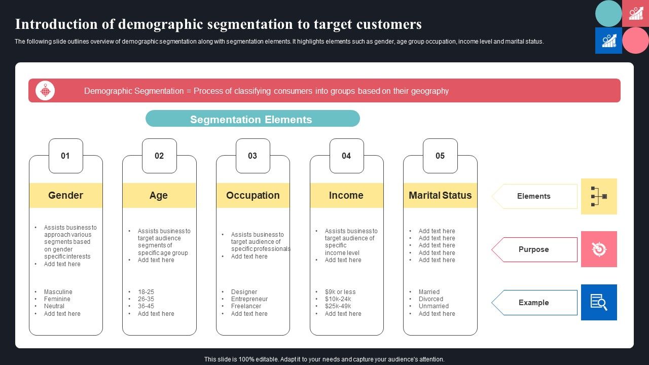 Introduction Of Demographic Segmentation To Target Customers Ppt Summary Templates Pdf