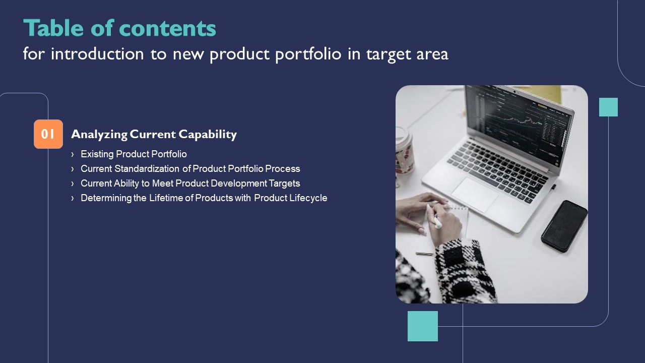 Introduction To New Product Portfolio In Target Area For Table Of ...