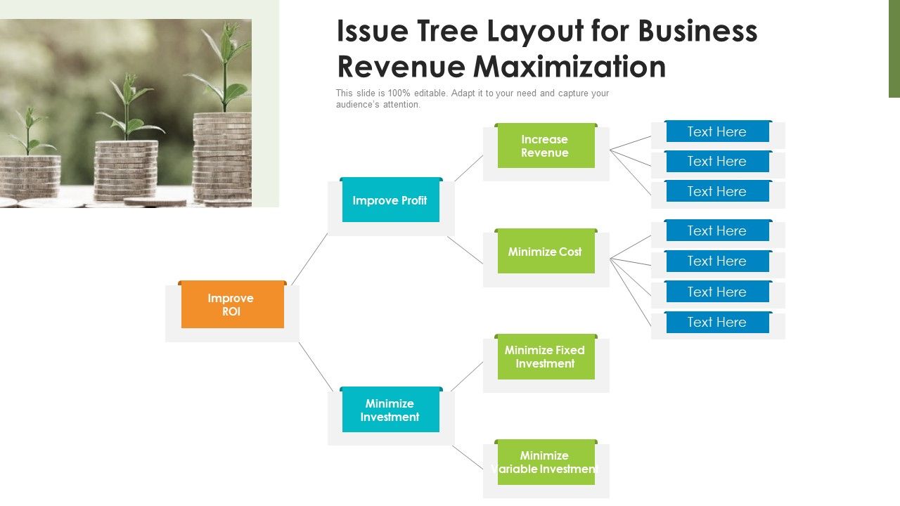 Issue Tree Layout For Business Revenue Maximization Ppt Gallery Designs PDF