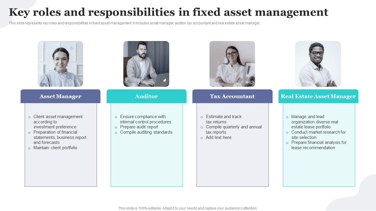 Key Roles And Responsibilities In Fixed Asset Management Implementing Fixed Asset Tracking