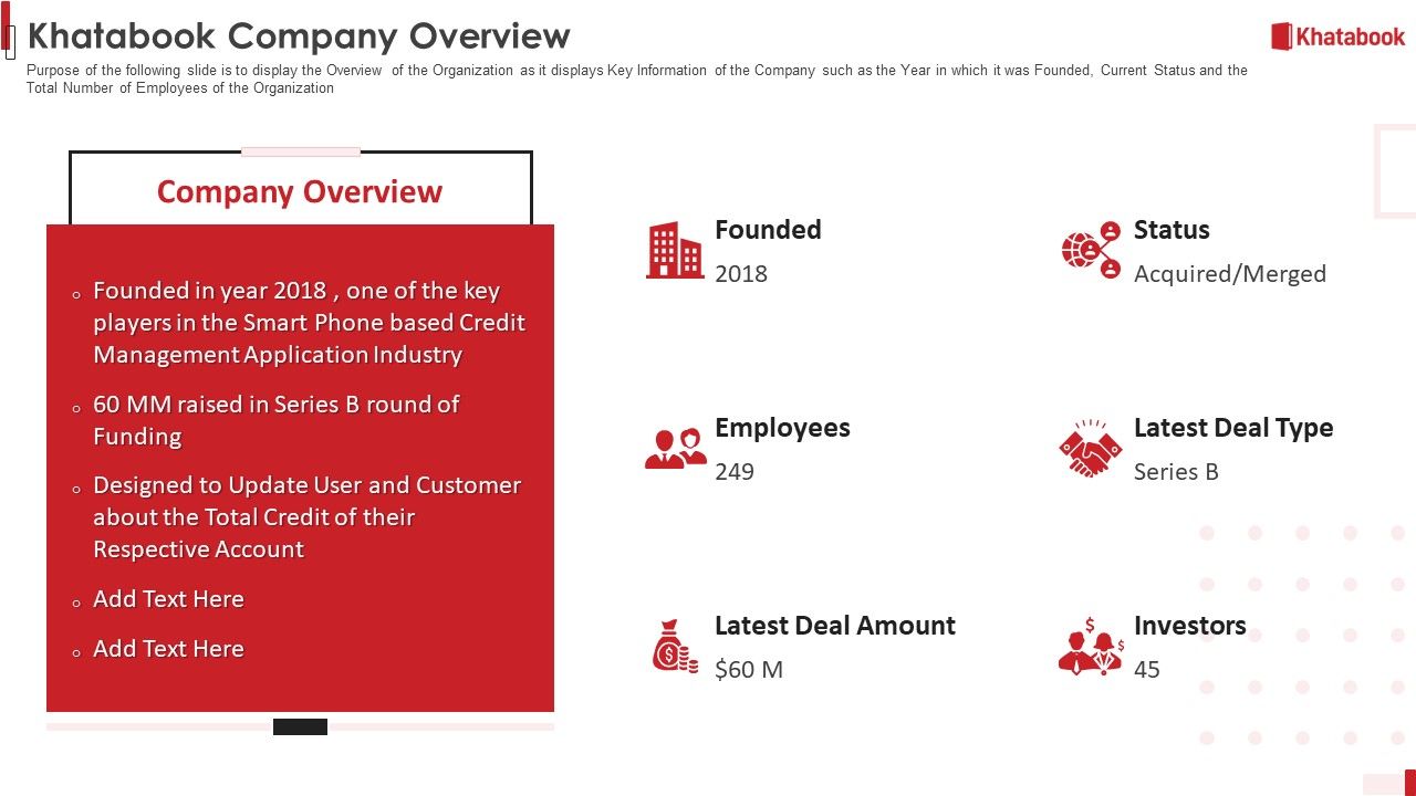 Khatabook Application Pitch Deck Khatabook Company Overview Ppt Ideas ...