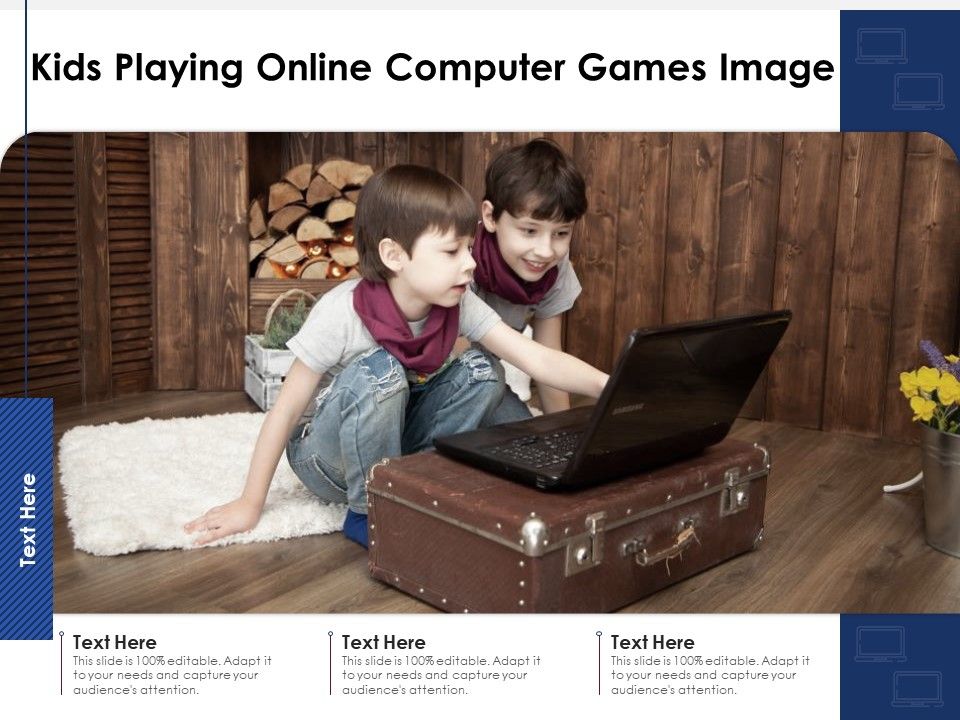Kids Playing Online Computer Games Image Ppt PowerPoint Presentation Gallery Slide Portrait PDF
