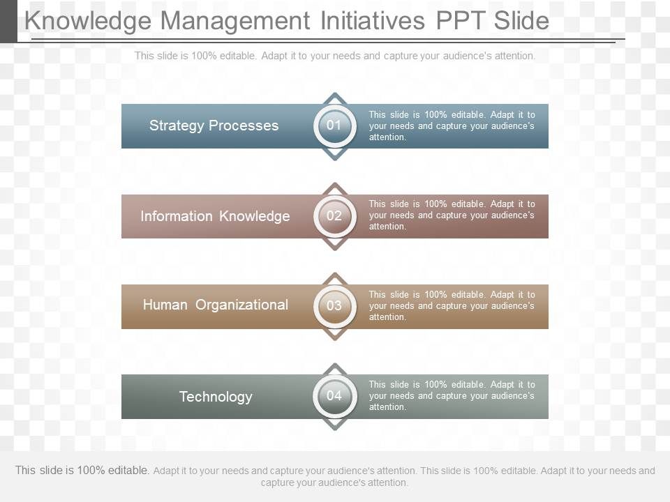 Knowledge Management Initiatives Ppt Slide