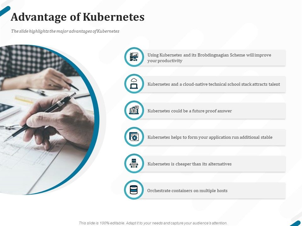 Kubernetes Containers Architecture Overview Advantage Of Kubernetes Ppt Summary Infographics Pdf
