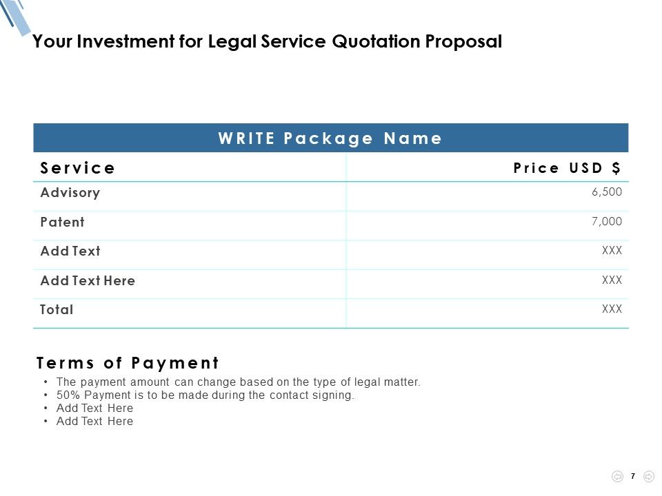 Legal Service Quotation Proposal Ppt PowerPoint Presentation Complete Deck