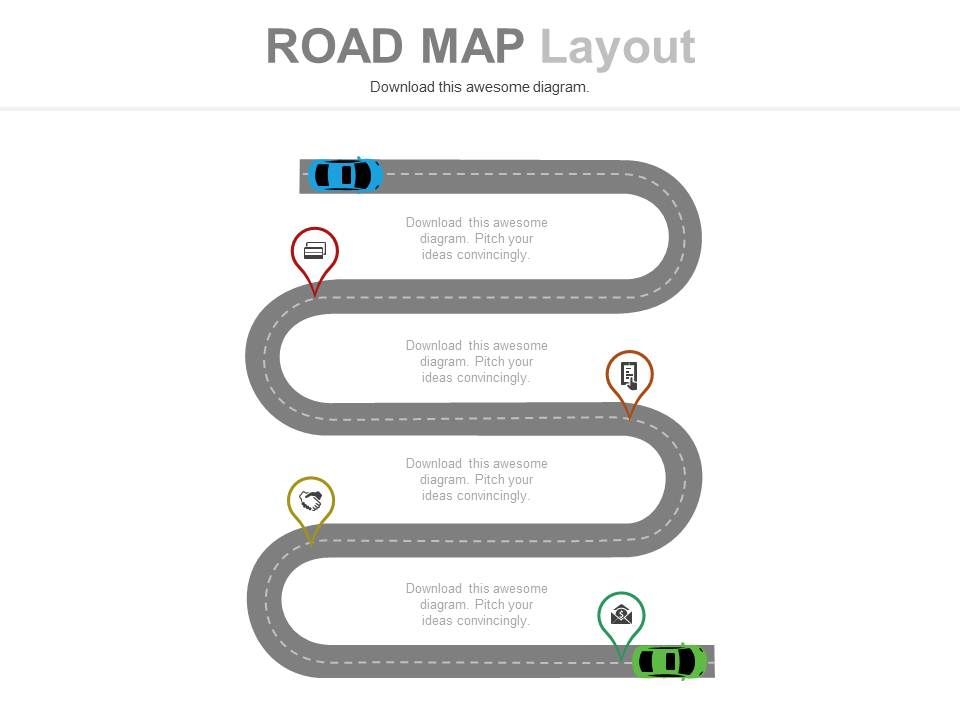 Linear Roadmap For Success Analysis Powerpoint Slides