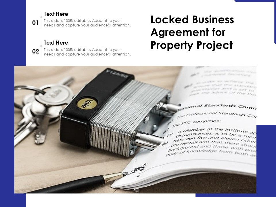 Locked Business Agreement For Property Project Ppt PowerPoint Presentation