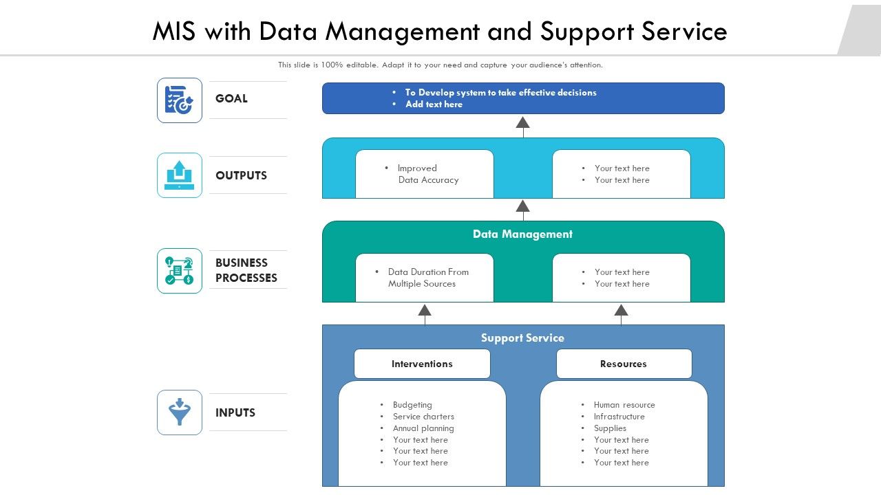 Mis With Data Management And Support Service Ppt Gallery Demonstration Pdf