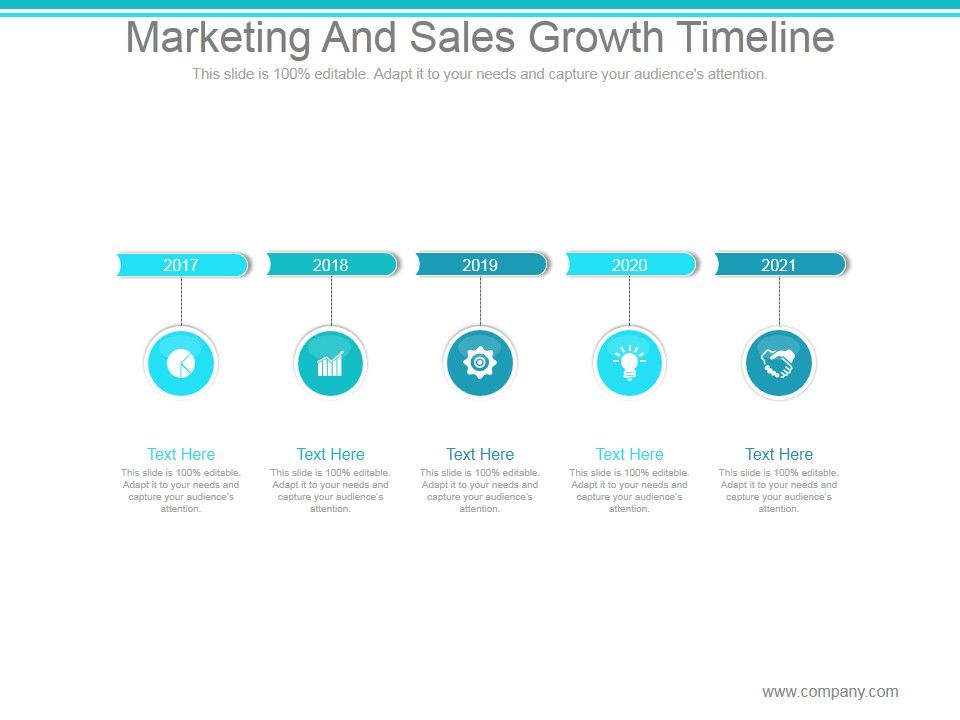 Marketing And Sales Growth Timeline Ppt PowerPoint Presentation Guidelines