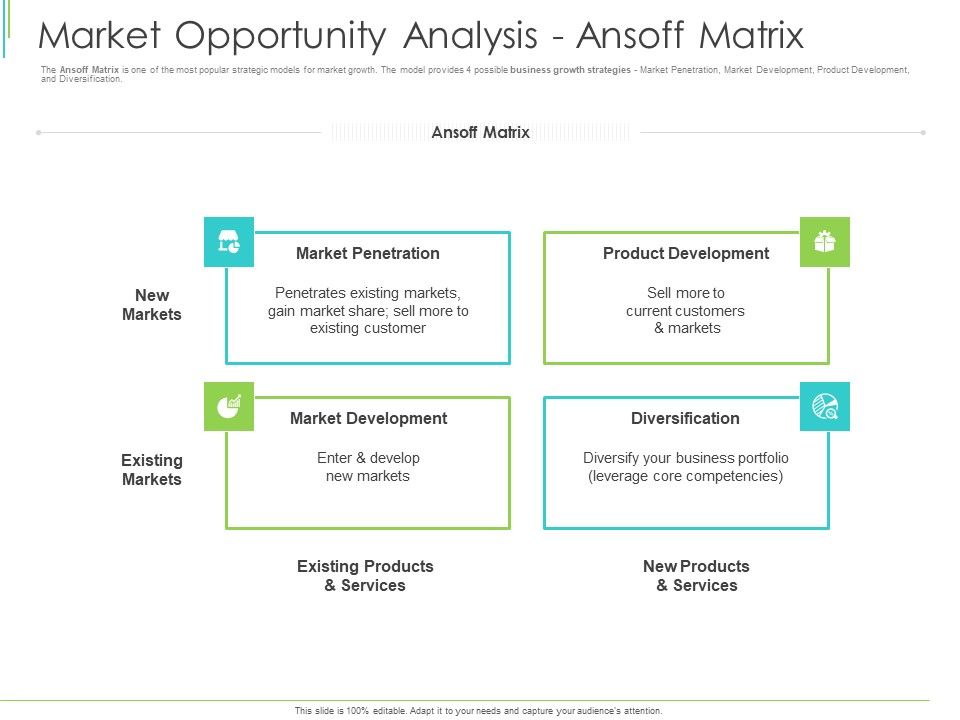 Marketing Plan Implementation Market Opportunity Analysis Ansoff Matrix ...