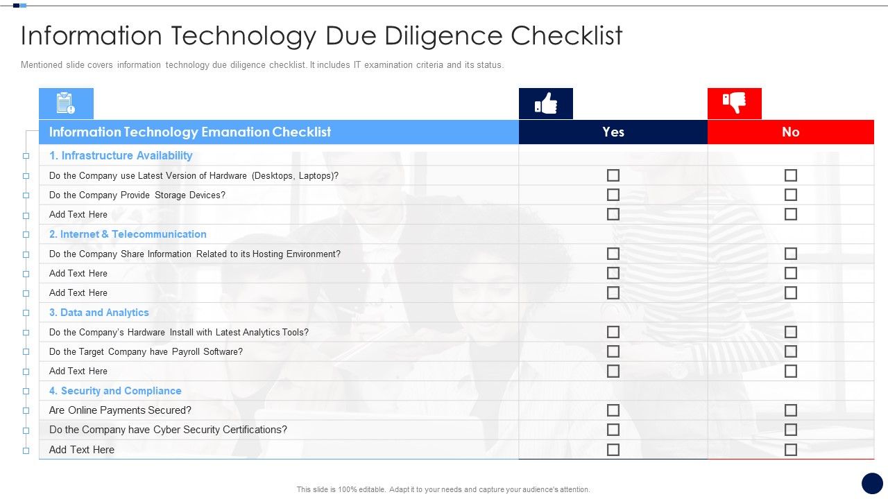 Merger And Acquisition Due Diligence Checklist Information Technology ... Merger And Acquisition Due Diligence Checklist Information Technology ...