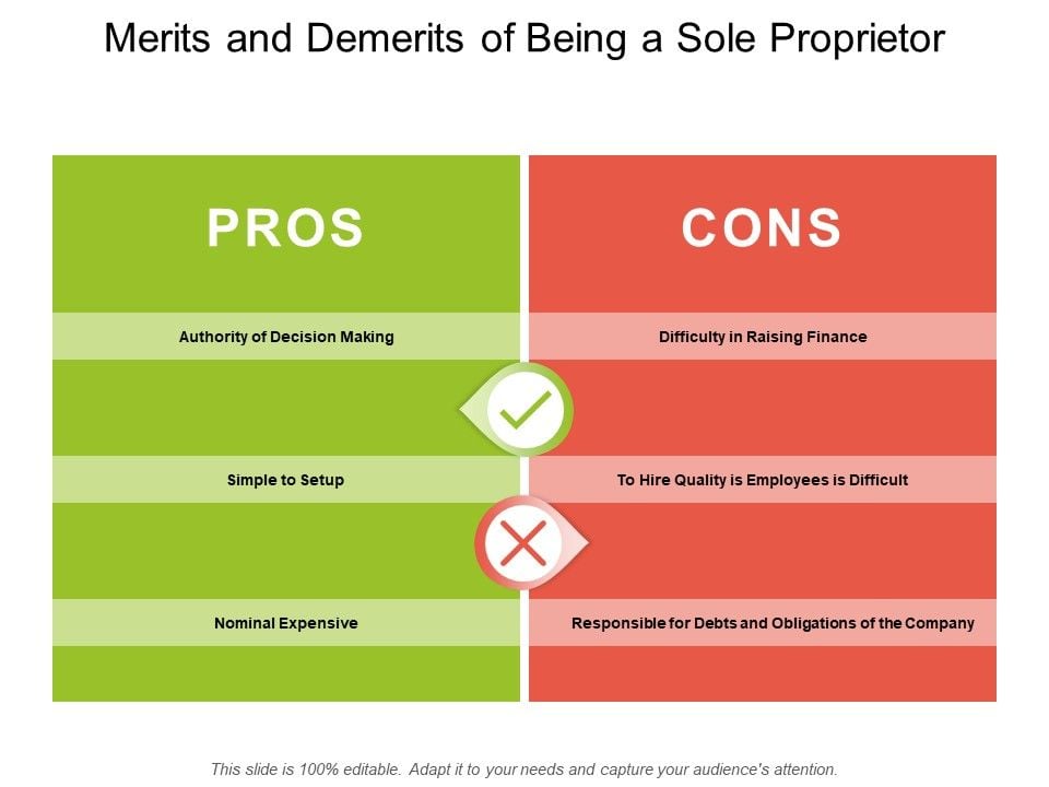Merits And Demerits Of Being A Sole Proprietor Ppt PowerPoint ...