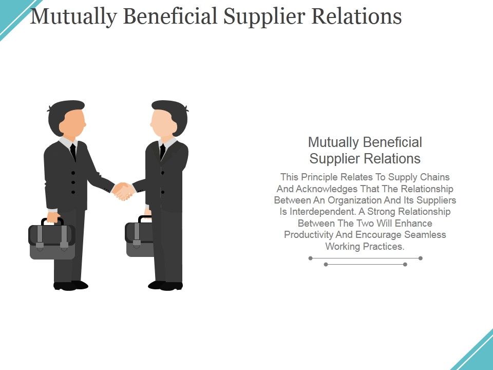 Mutually Beneficial Supplier Relations Ppt PowerPoint Presentation ...