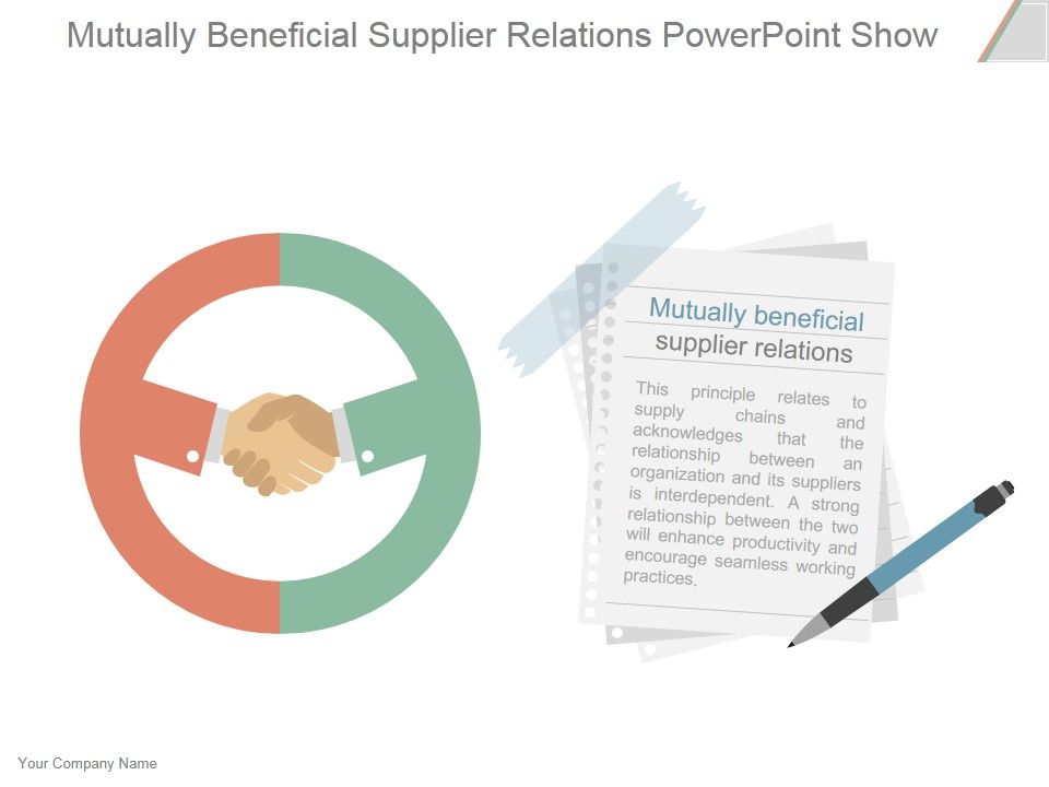 Mutually Beneficial Supplier Relations Ppt PowerPoint Presentation ...