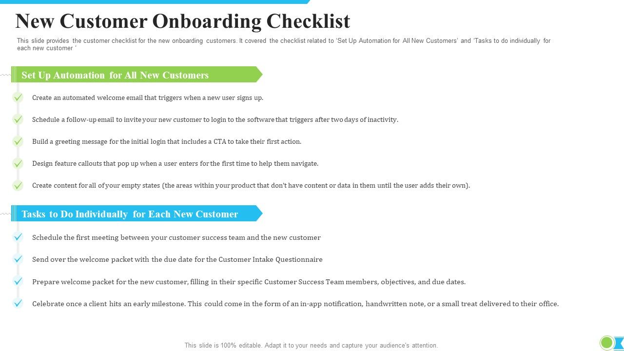 New Customer Onboarding Checklist Ppt Portfolio Graphic Tips Pdf